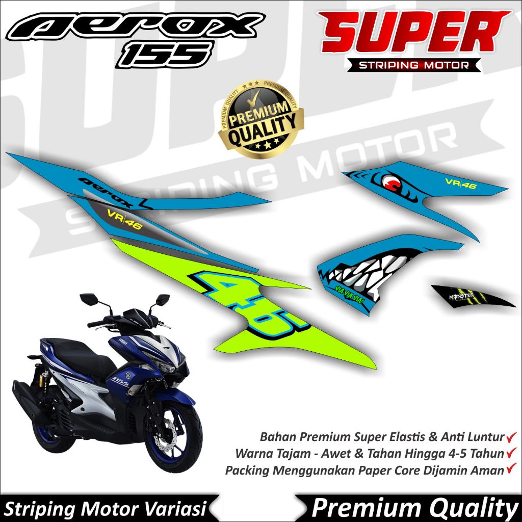Aerox 155 Old Anti Fade Cool Sticker Aerox Striping Aerox 155 Old Aerox ...