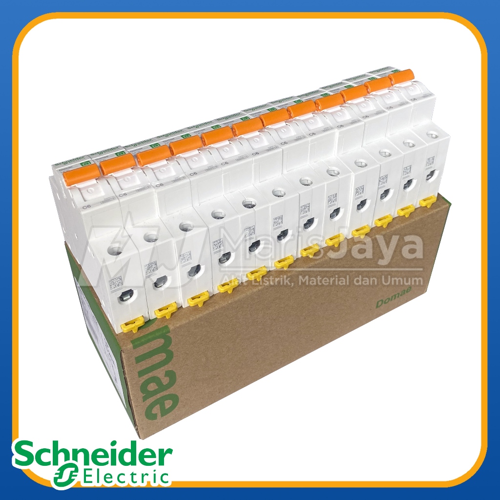 MCB Domae SCHNEIDER 1 Phase 2A, 4A, 6A, 10A, 16A, 20A, 25A, 32A | 6kA (ORIGINAL) | Shopee Malaysia