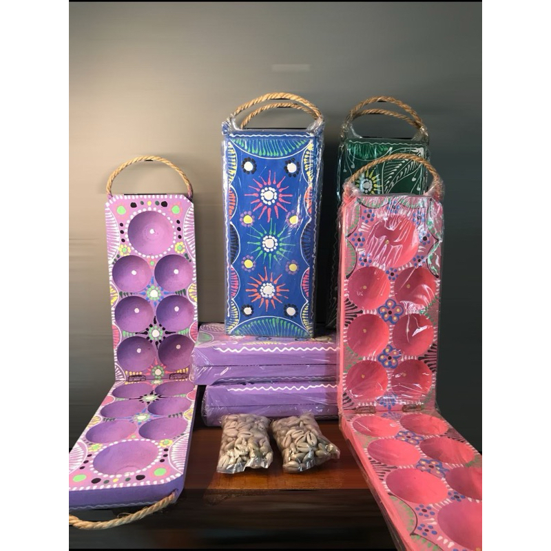 KAYU Free Kuwuk Wooden Folding Congklak (musk) Traditional Toy | Shopee ...