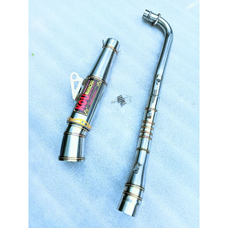 Kou mahachai Pipe canister conical open specs exhaust Pipe for Wave 125 ...