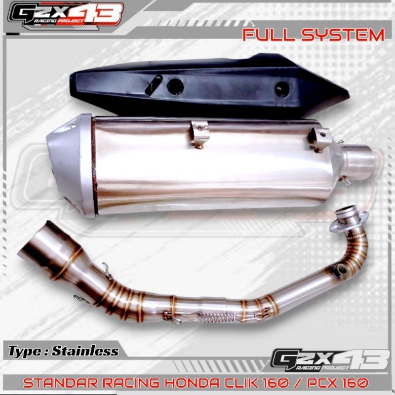 Standard racing exhaust for Honda Vario Click 160 / Honda Pcx160 full system power exhaust ...
