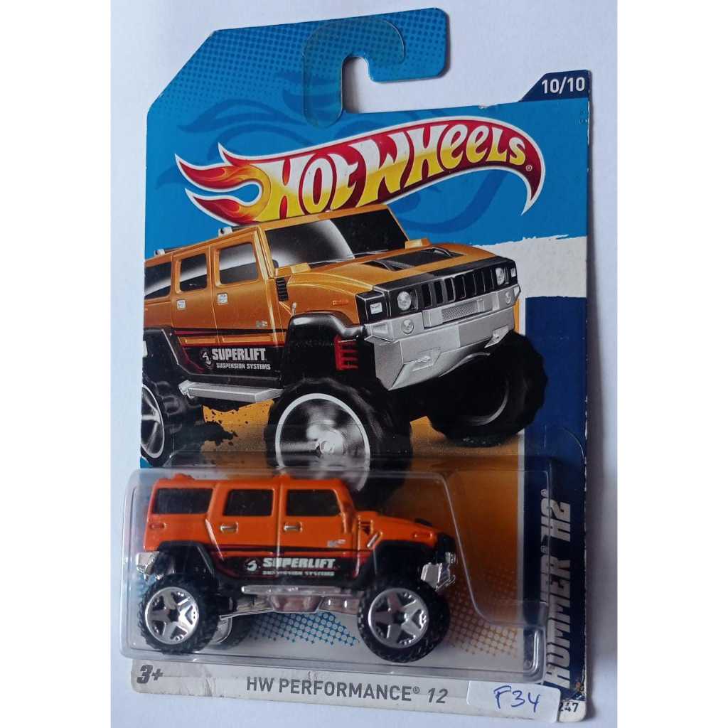 Hot Wheels - Hummer H2 Orange HW Performance Superlift | Shopee Malaysia