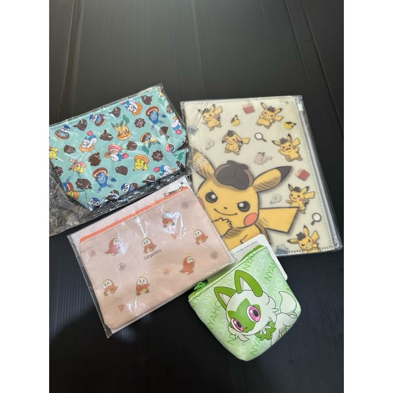 Official merchandise pokemon book pouch pikachu, pachirisu, sprigatito ...