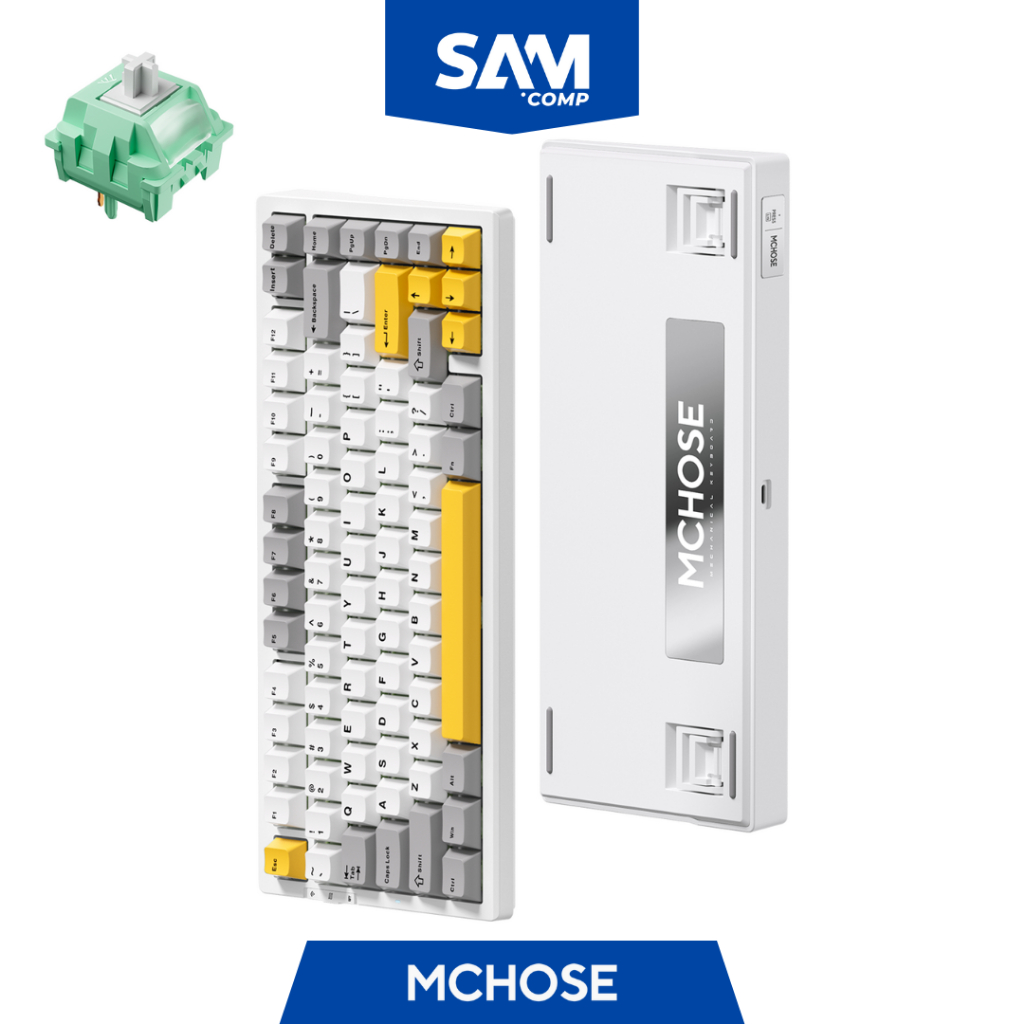 MCHOSE G75 PRO Mechanical Keyboard Gray | Cabbage Tofu Switch V2 | 75% Layout | OEM Profile ...