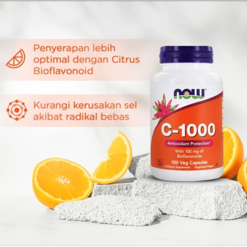 Now vitamin c-1000 C1000 100 Capsules - immune system canker sores ...
