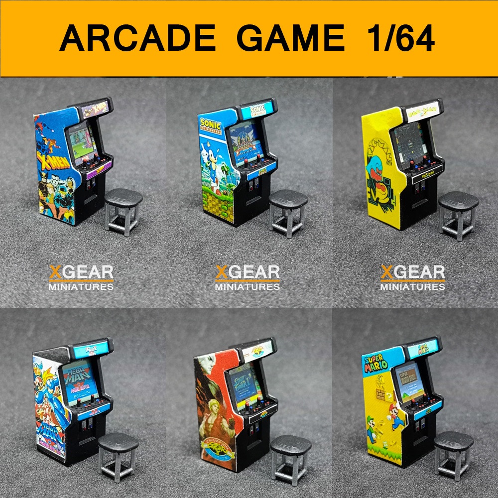 Diorama HOTWHEELS MINIATURE GAME ARCADE DONG HOTWHEELS 1/64 XGEAR ...