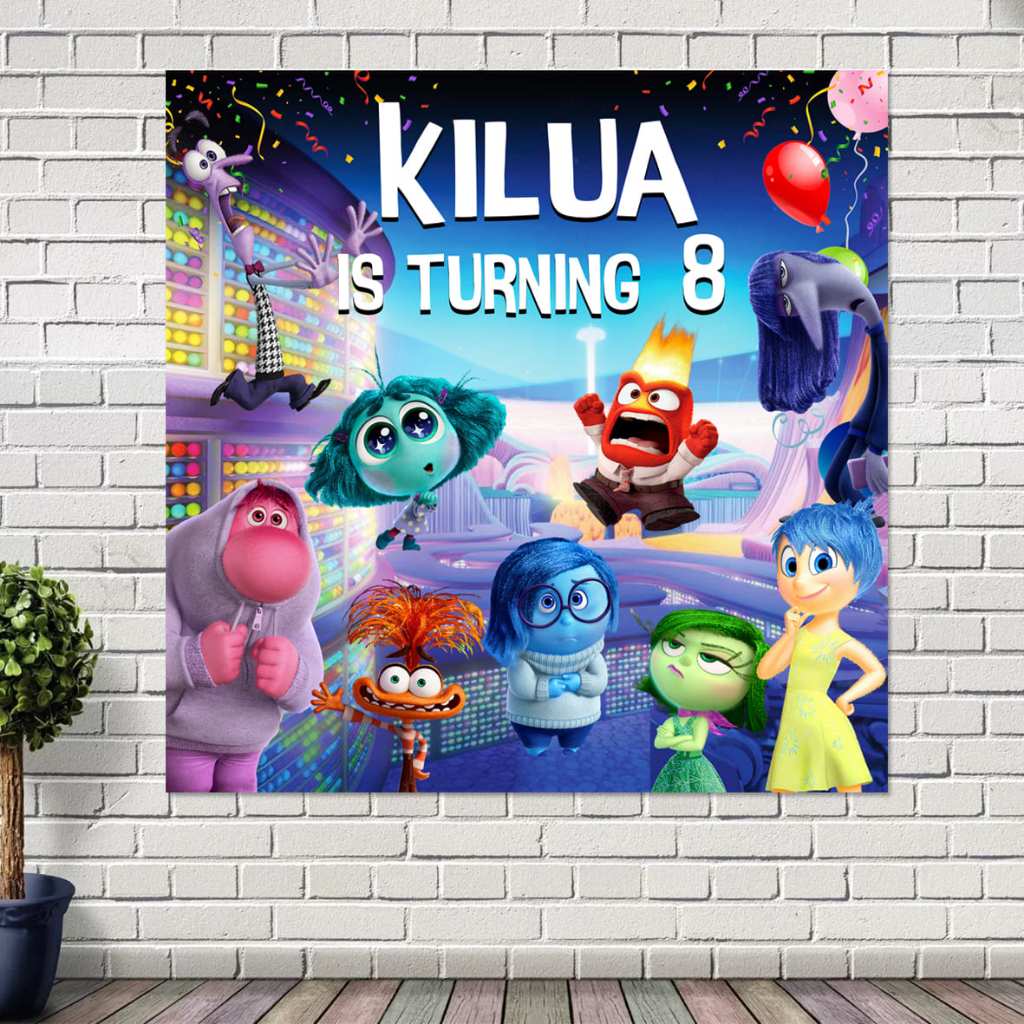 HIASAN DINDING Inside Out Backdrop Flexi Birthday / Birthday Wall ...