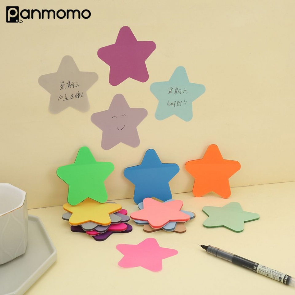 Panmomo Star Shaped PET Sticky Notes/Memo Note Label Note Paper ...