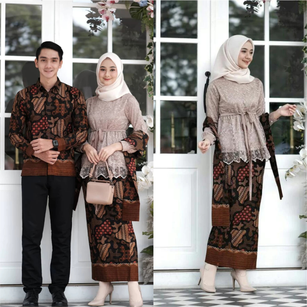 Alisha Subandono Couple Batik Kebaya Graduation Kebaya Fiance Kebaya ...