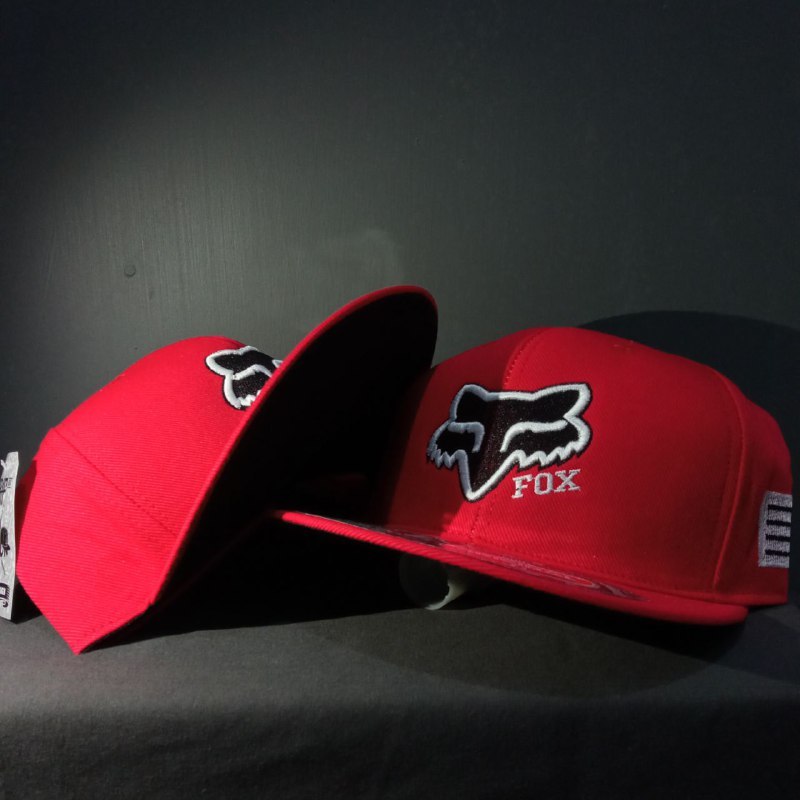 MERAH Red FOX Logo Hat/ 237/ FOX Snapback Hat/ Snapback Hat/ Racing Hat/ Motocross Hat | Shopee ...