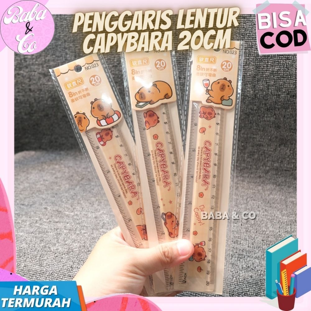 Capybara Bending Ruler 20cm Cute Ruler CAPYBARA Ruler 20cm Unique Flex ...
