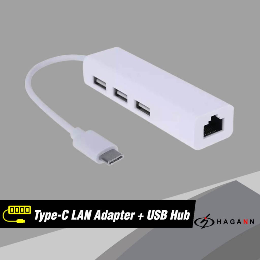 Ethernet to RJ45 LAN Plus HUB USB Adapter Cable 3 Port Converter Type C ...