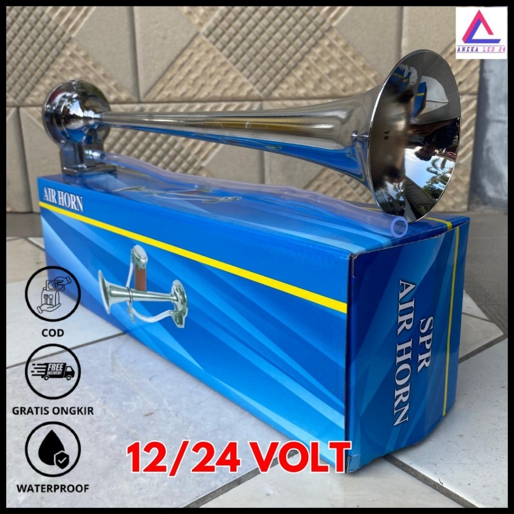 1 Funnel Air Horn for 12 Volt Cars & 24 Volt Trucks Complete Premium ...