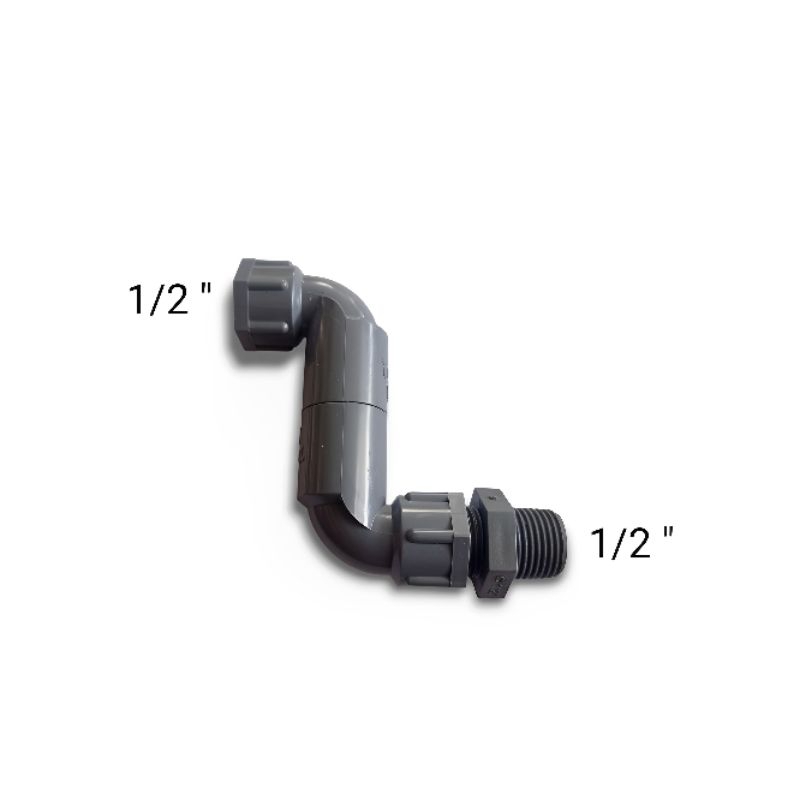 Keni Swan Height Connection for Bathtub Faucet with 1/2 Inch PVC Pipe ...