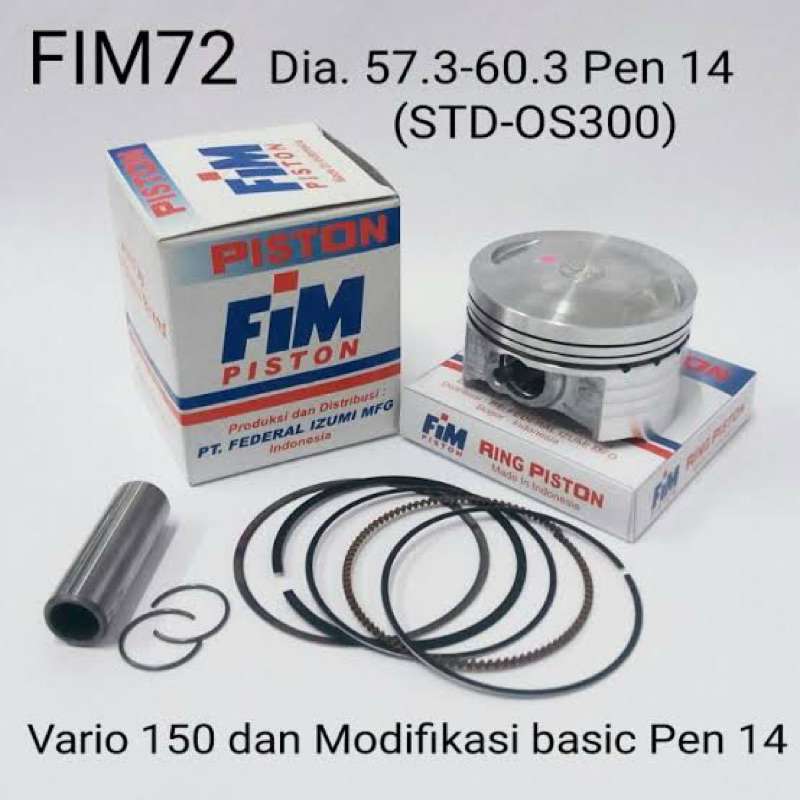 Piston FIM Honda Vario 150 PCX New Pin14 FIM72 | Shopee Malaysia