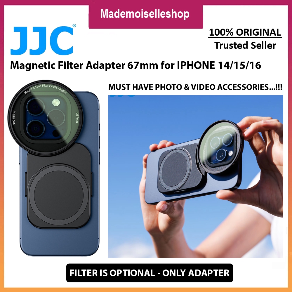 JJC MFSII Magnetic Filter Adapter 67mm for Smartphone IPhone 14 - 15 ...
