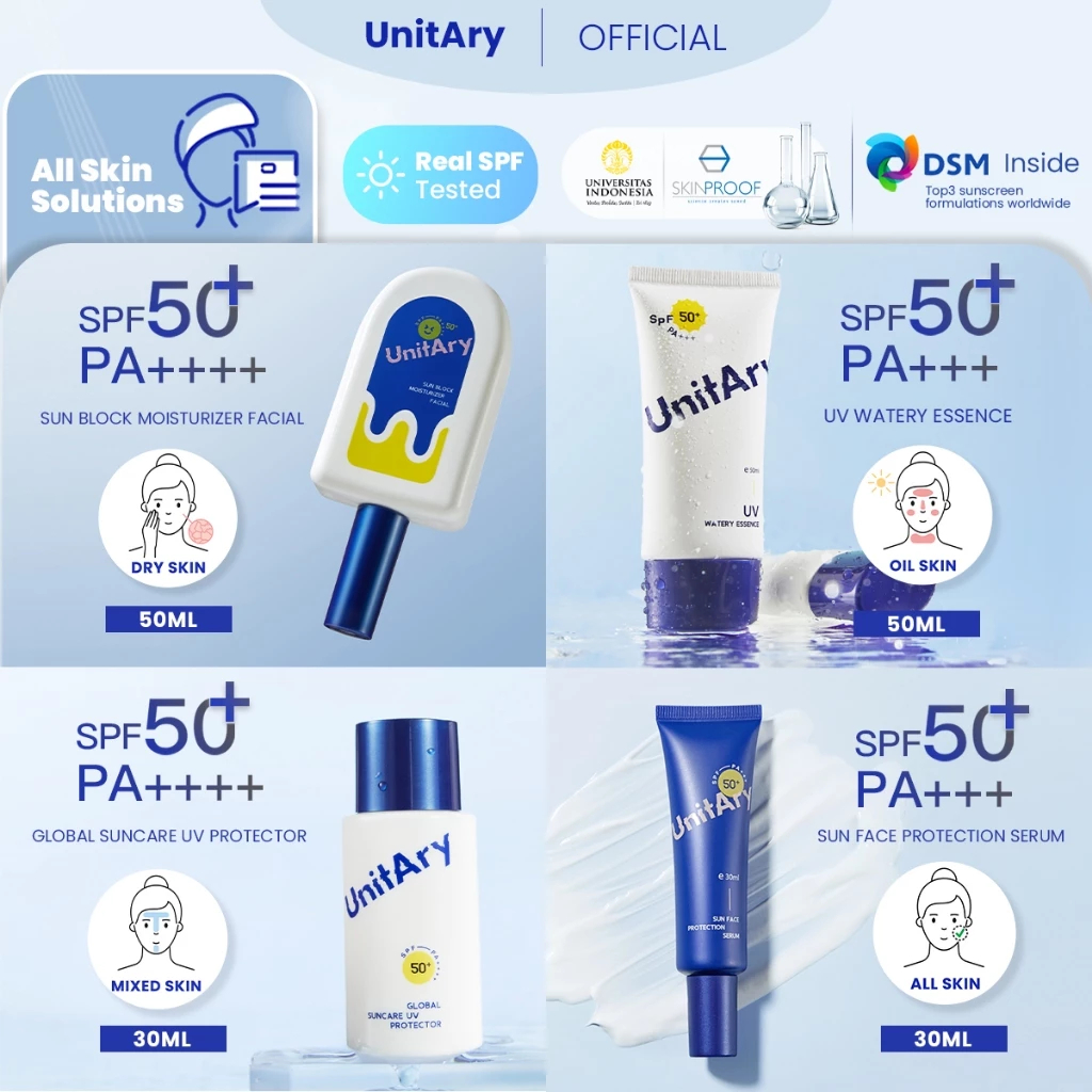 Unitary Sunscreen All Skin Solutions SPF 50 PA+++ UV Chemical Sunblock ...