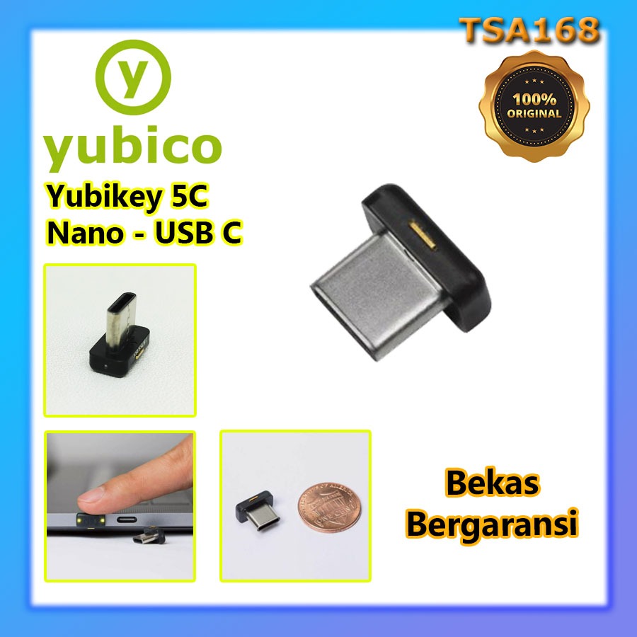 Yubico YubiKey 5C NFC Nano USB-C Security Password USB C Used Used ...