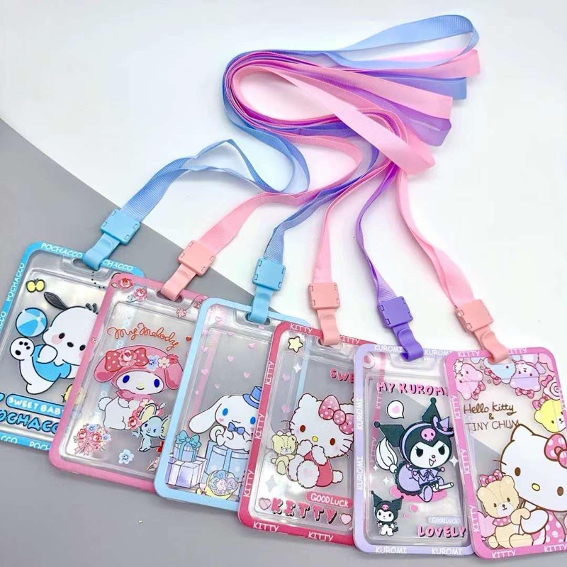 GANTUNGAN SANRIO Name Tag Card Hanger / Sanrio Melody Kuromi ID Card ...