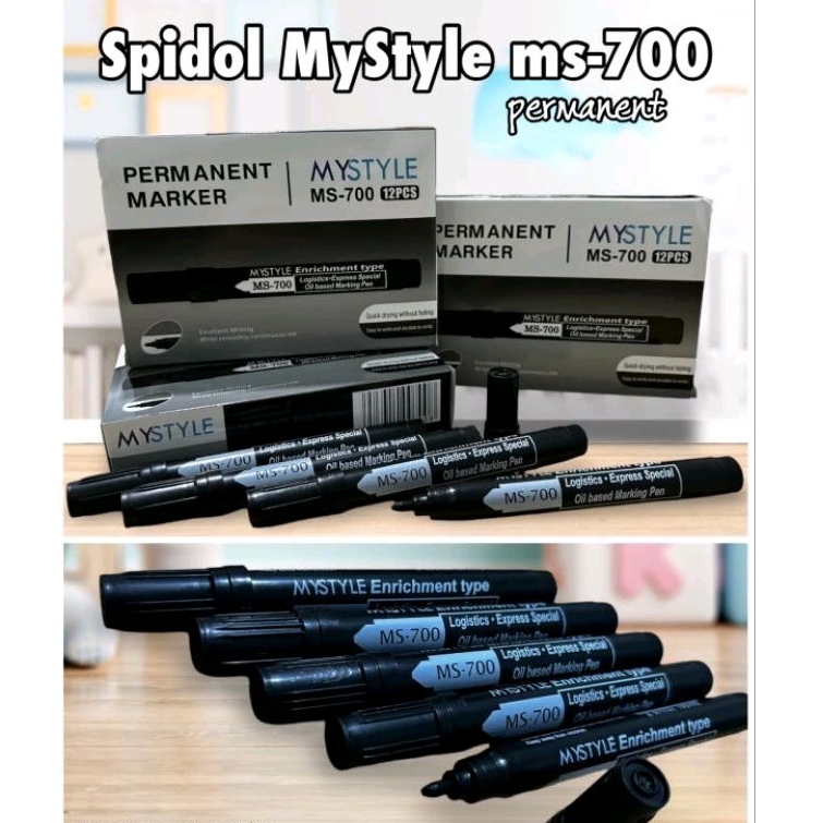 HITAM Mystyle Permanent Black Marker/Waterproof Marker/Good Marker ...