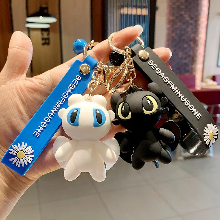 GANTUNGAN Toothless Night Fury Keychain How to Train Your Dragon Naga ...