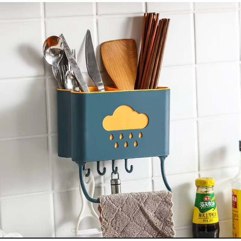 Cloud Kitchen Hanging Rack / Spoon Holder / Wall Mounted Multipurpose ...