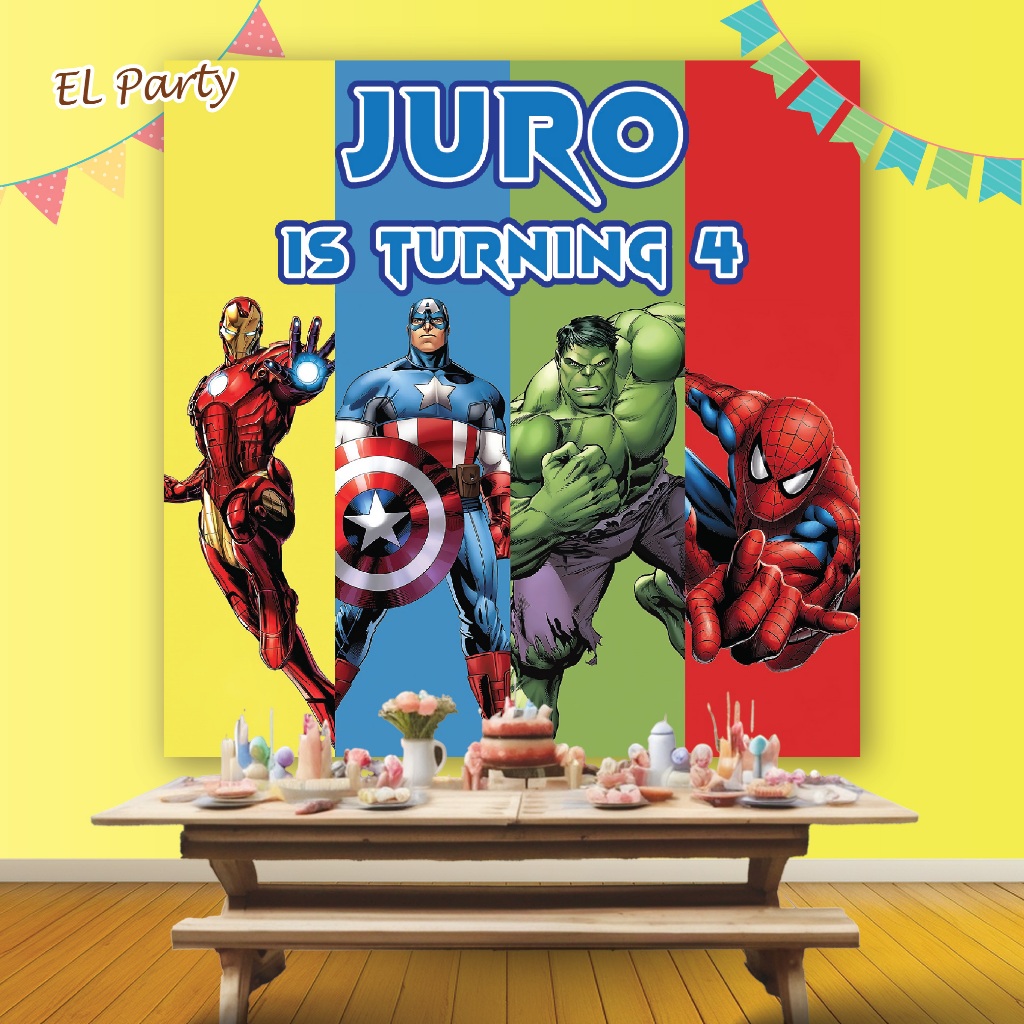 Marvel Birthday Banner Birthday Banner Character Costume Background ...