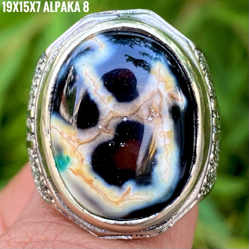 Lam Alif Natural Agate Ring | Shopee Malaysia