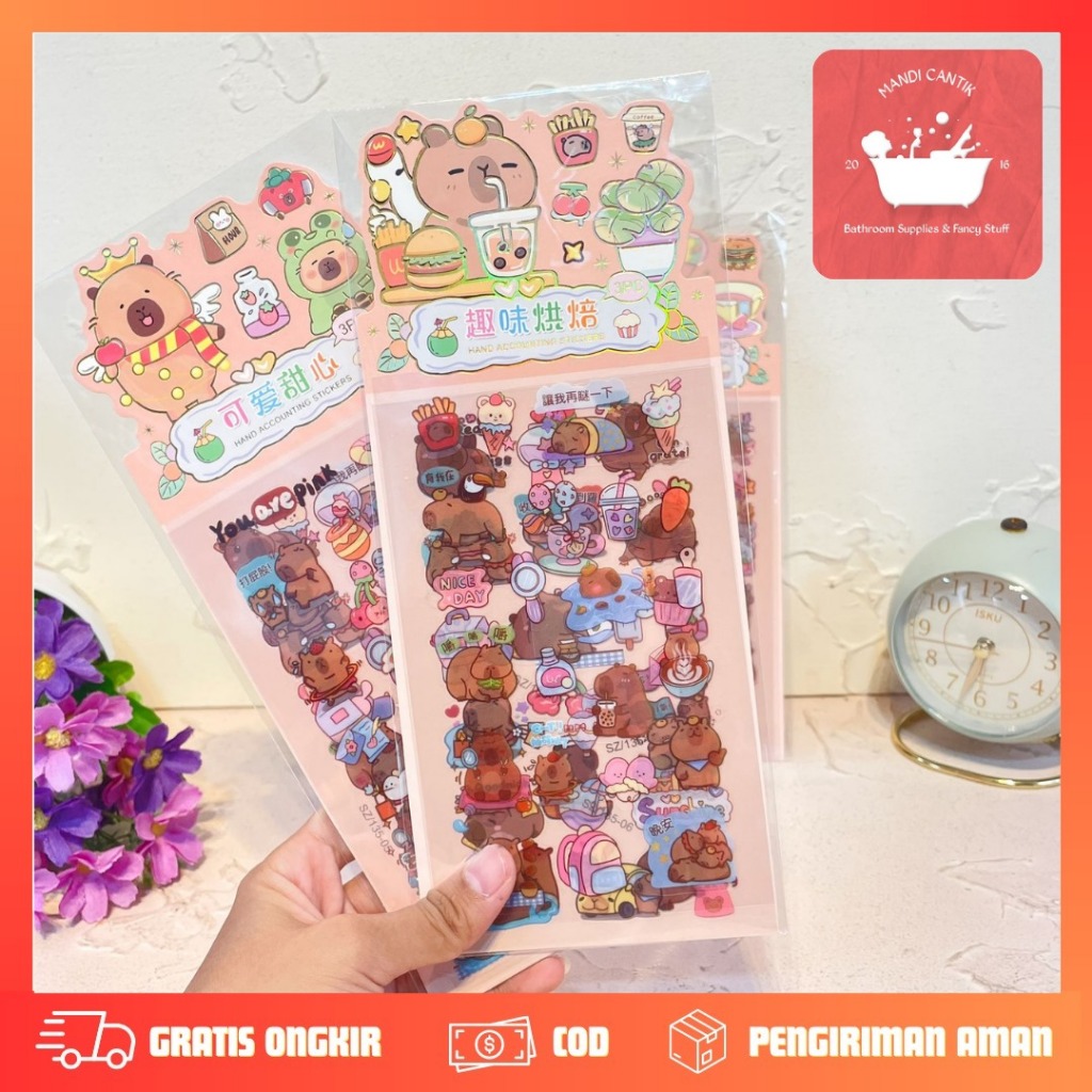 Capybara STICKER Contains 3 Sheets 66 Stamppybara STICKER ST-1541 SZ ...