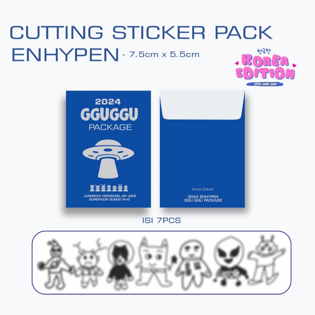 Cutting Sticker Pack Enhypen 2024 Ggu Package By Korea Edition Jungwon ...