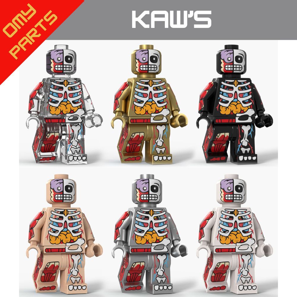 Lego action figure skull kaws block toy | Shopee Malaysia