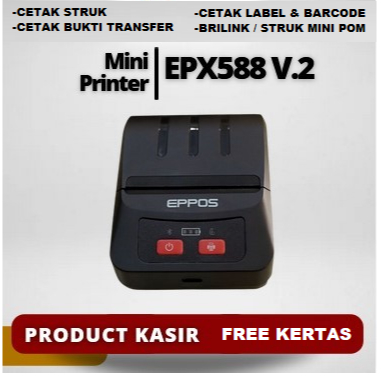 Ppob Gobiz Thermal Bluetooth Printer 58mm Cashier Printer Rpp02n ...