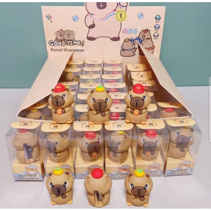 Lovely- 1 hole character capybara rubber pencil shavings / cute pencil ...
