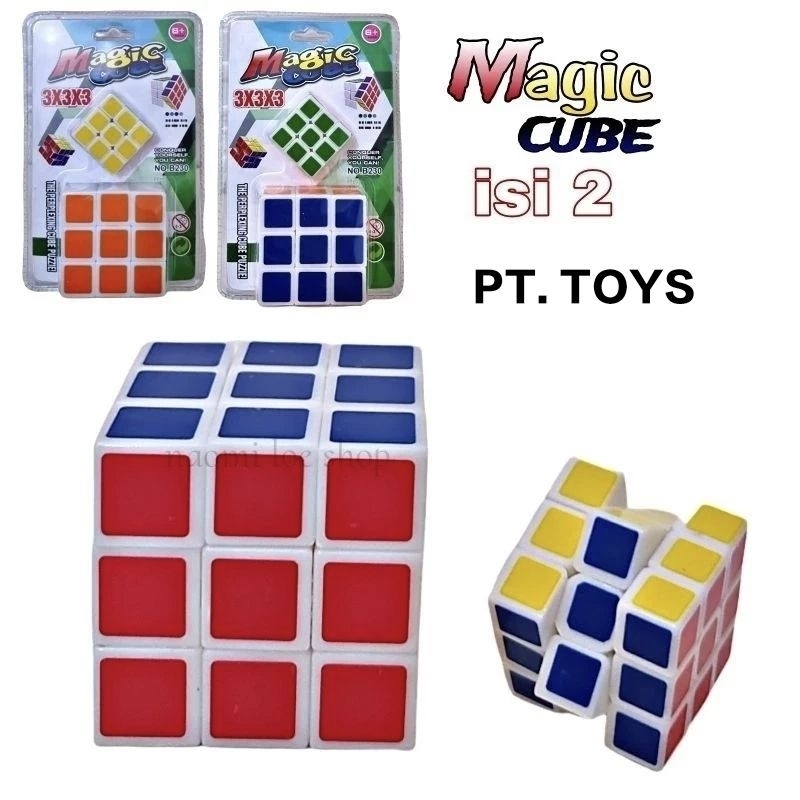 Rubik 3 X 3 / Magic CUbe 3 X 3 Contains 2 Pcs - PT TOYS | Shopee Malaysia