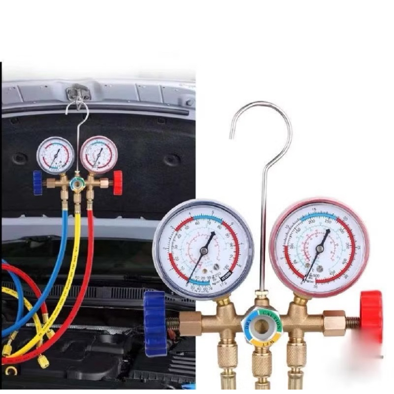 Brass Manifold Gauge Set | Ac pressure | One Cool Brass Manifold Gauge ...