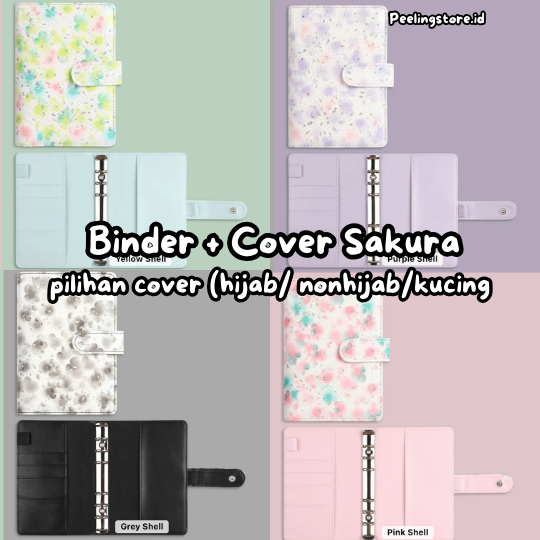 Binder+cover Binder A6 Cherry Blossom Pattern A6 Sinking Fund | Shopee ...