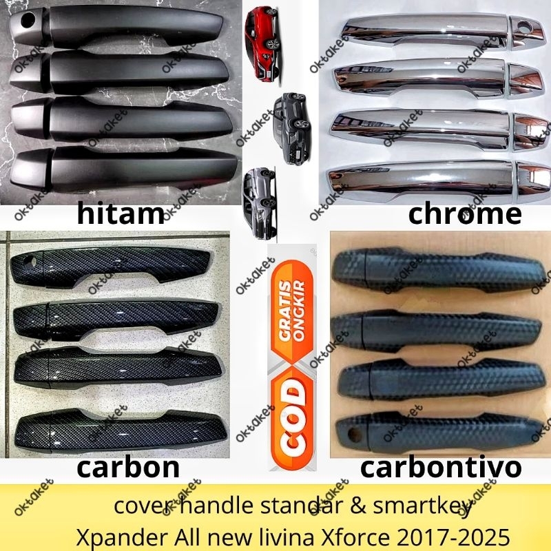 HITAM All new Livina X force Xforce Xpander & Cross door handle Cover ...