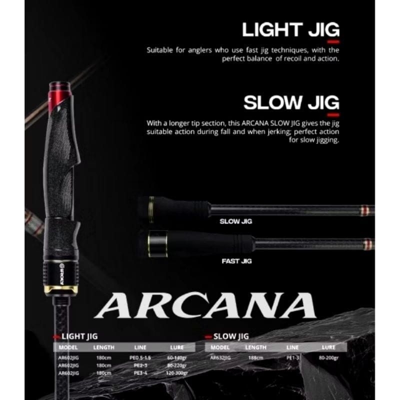 Iroly ARCANA Fishing Rod 180CM PE 0.6-1.5 PE 2-3 PE 3-4 | Shopee Malaysia
