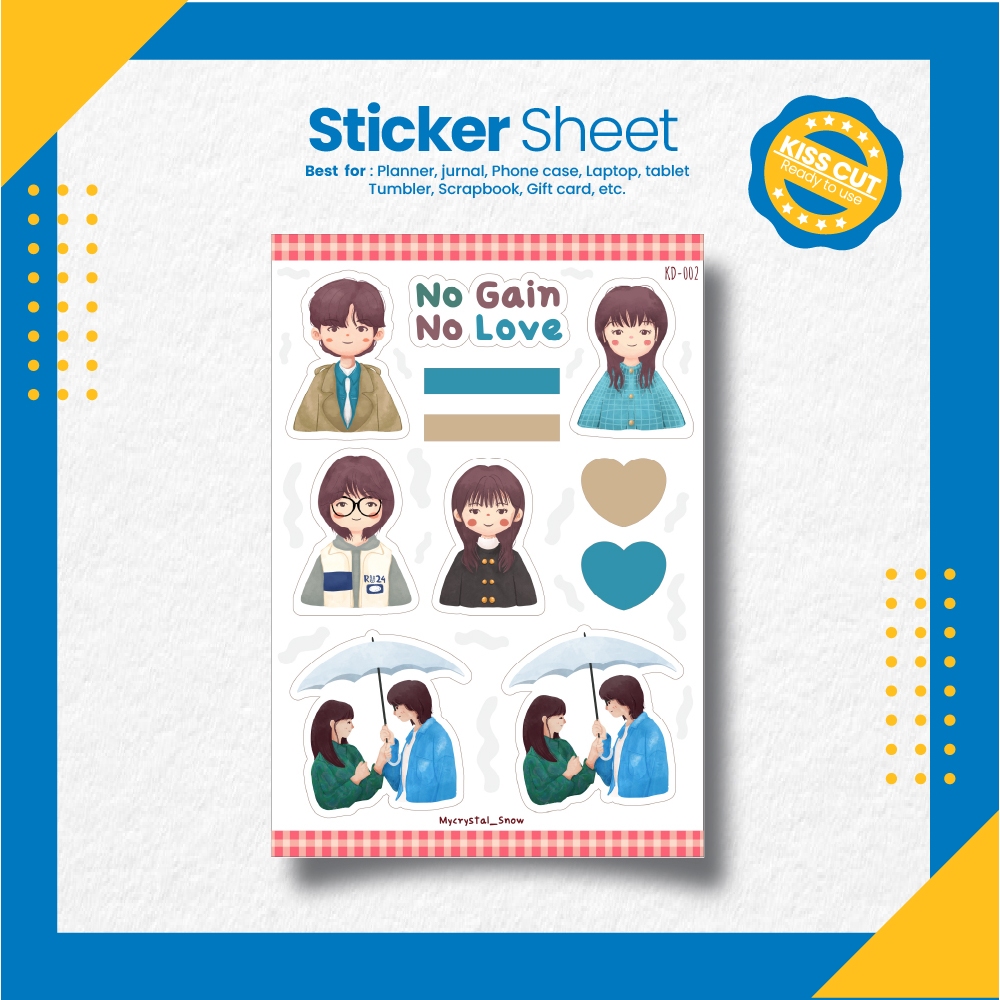 Kdrama No Gain No Love Sticker Sheet [KD-004] | Shopee Malaysia
