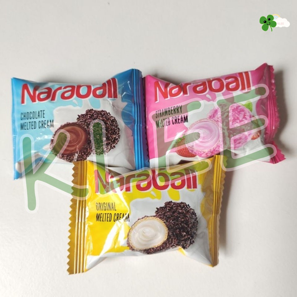 [1 Pcs] ECER Naraya NARABALL Biscuit Wafer Ball Original Chocolate ...