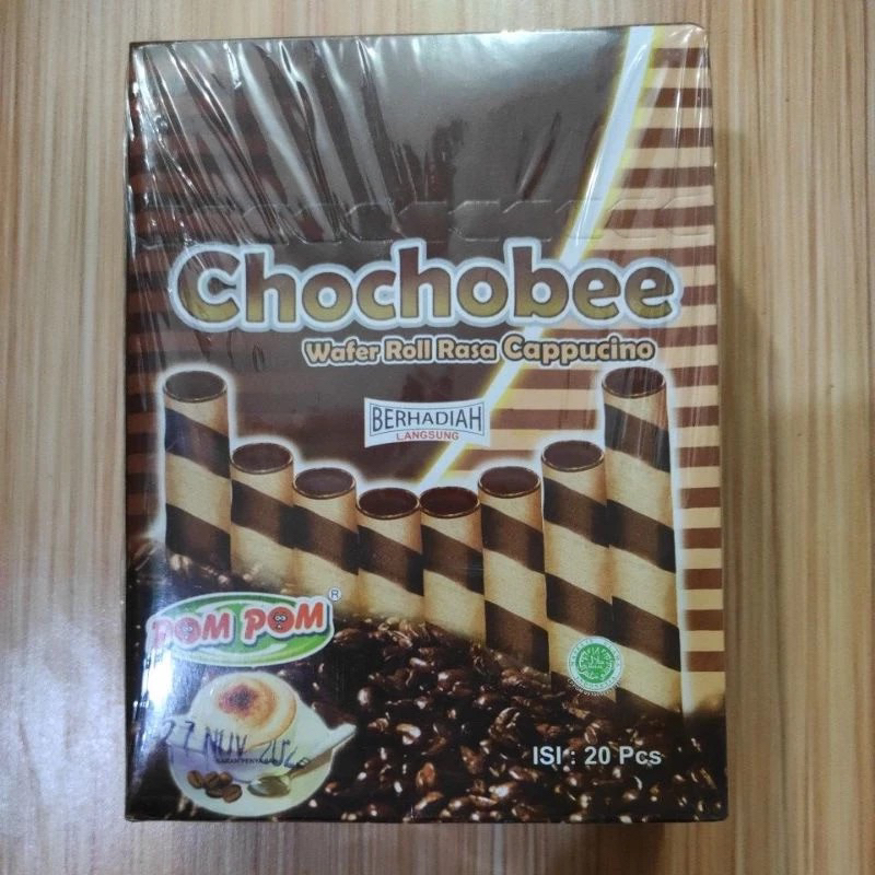 Chocobee Wafer Roll Cappuccino Flavor contains 20 Pcs | Shopee Malaysia