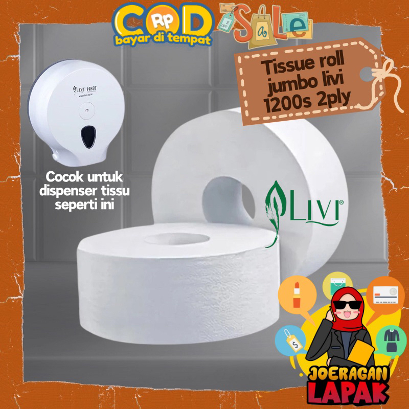 ️JOERAGAN Lapak ️ TISSUE ROLL JUMBO 1200 SHEETS BRAND LIVI JRT LARGE ...