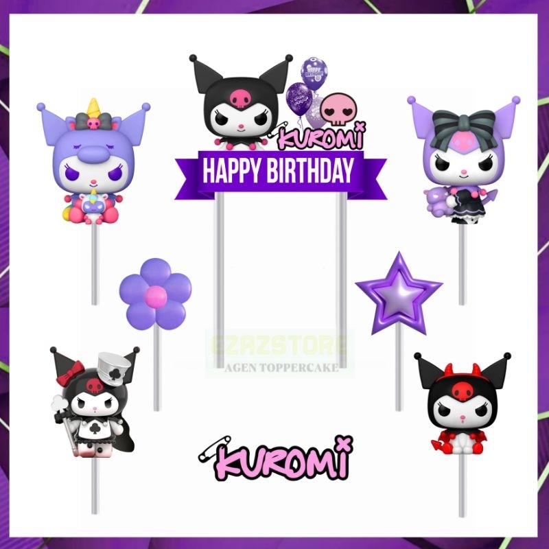 Kuromi topper, kuromi cake topper, kuromi character topper | Shopee ...