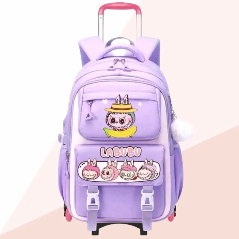 Labubu Trolley Bag for Girls - TODDLER Kindergarten Elementary School ...