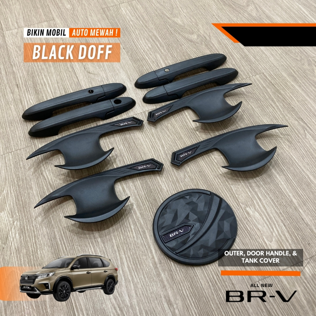 HITAM Outer Handle+Tank Cover Package BRV 2022 Handle Cover Car ...