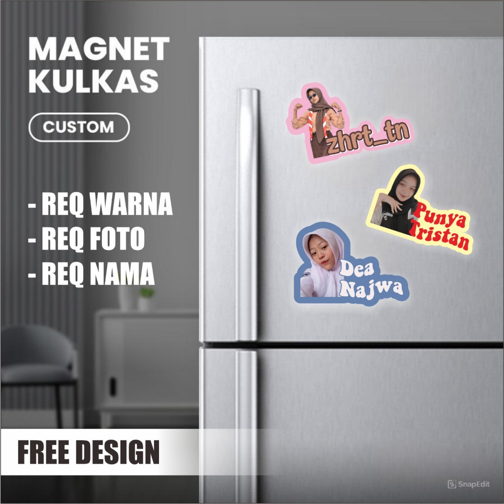 Custom photo and name refrigerator magnets | Shopee Malaysia