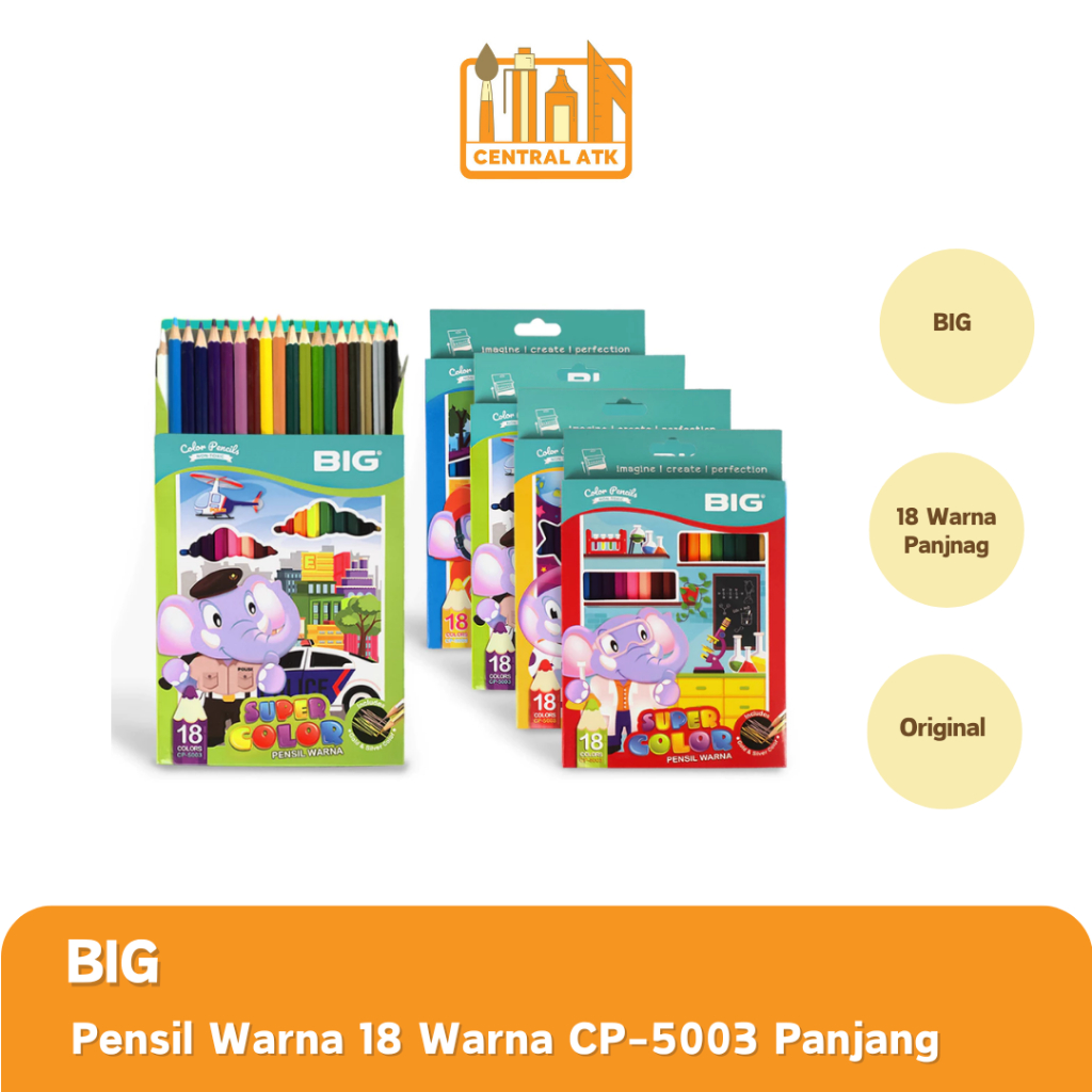 Color PENCIL/ COLOR PENCIL BIG 18 COLORS | Shopee Malaysia