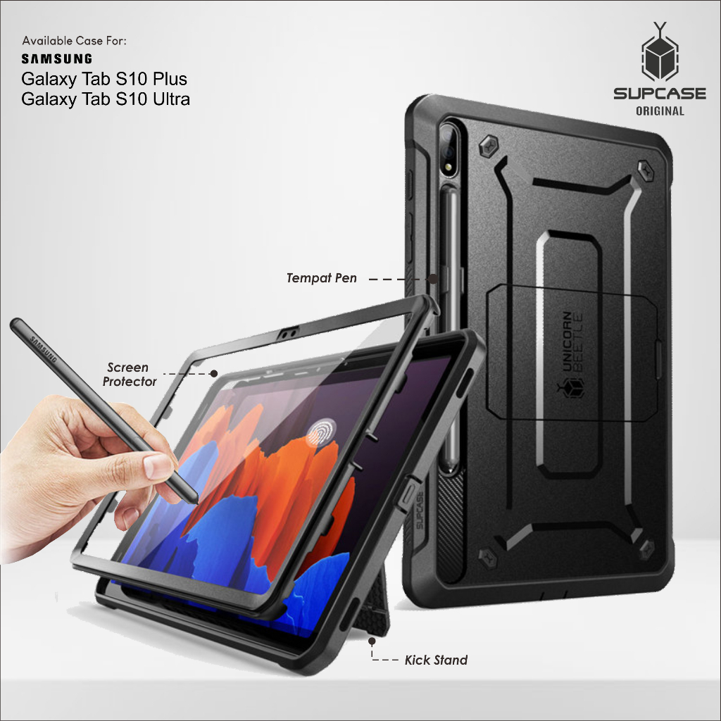 Case Supcase Samsung Galaxy Tab S10 Plus I S10 Ultra Casing Rugged ...