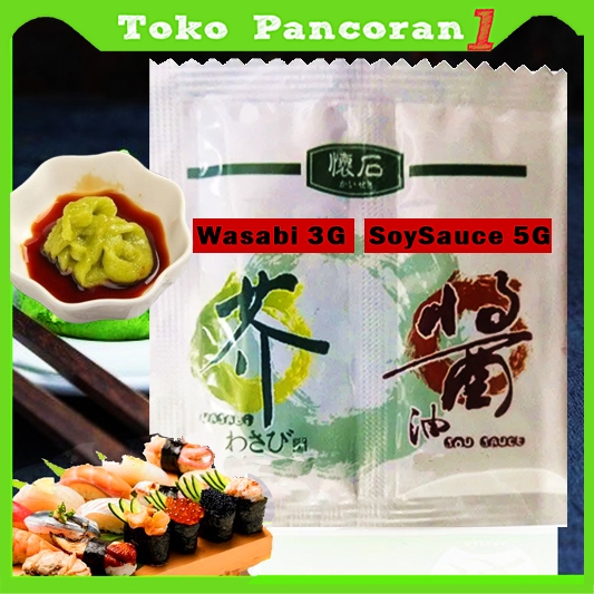 Wasabi 3g + Soy Sauce 5G / Japanese Wasabi Pasta Sushi udon Sachet 3gr ...