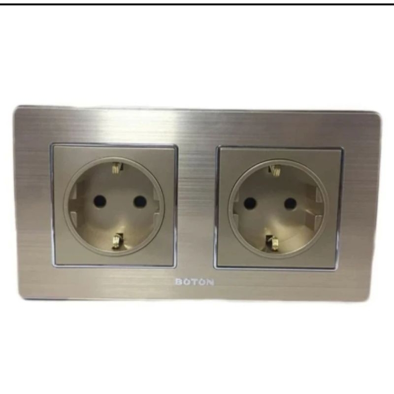 Boton double 2 gang boton K2 gold socket/ double boton gold socket ...